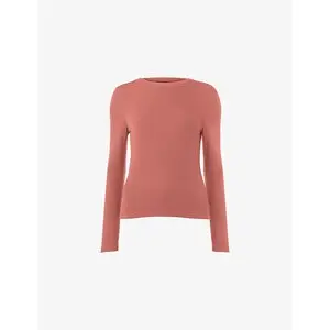 Whistles Essential Ribbed Jersey Top - Pink
