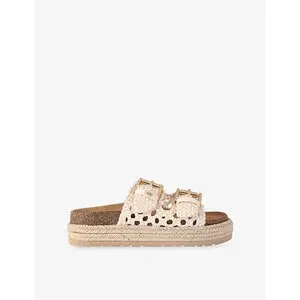 Kurt Geiger Raquel Woven Sandals - Cream