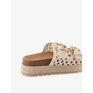 Kurt Geiger Raquel Woven Sandals - Cream
