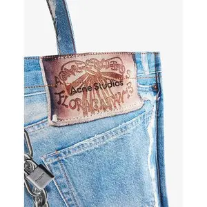 Acne Studios Trompe-l'œil Denim Print Tote Bag