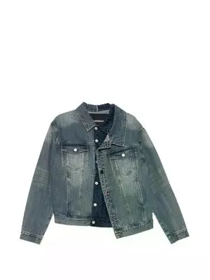 Andersson Bell Asymmetric-layered Denim Jacket - Blue
