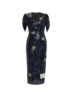 Erdem Sequined Midi Dress - Blue