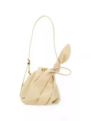 ROTATE BY BIRGER CHRISTENSEN Bon Bon Knot Leather Shoulder Bag - Neutrals