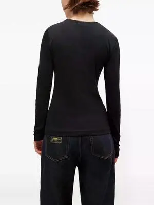 GANNI Long-sleeve Crew-neck T-shirt
