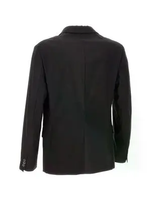PAOLO PECORA Double-breasted Flap Pocket Blazer - Black