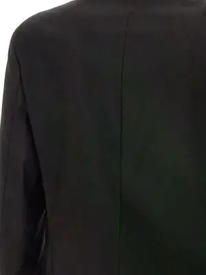 PAOLO PECORA Double-breasted Flap Pocket Blazer - Black