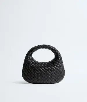 Bottega Veneta Baby Padded Intrecciato Top Handle Bag - Black