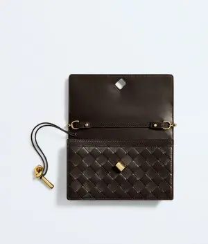 Bottega Veneta Andiamo Pouch On Chain - Fondant