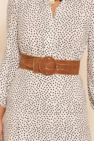 Rixo Catalina Leather Belt - Brown