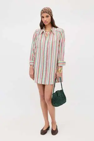 Rixo Ashlynn Maxime Stripe Ivory Blouse - Multi