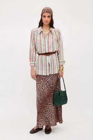 Rixo Ashlynn Maxime Stripe Ivory Blouse - Multi