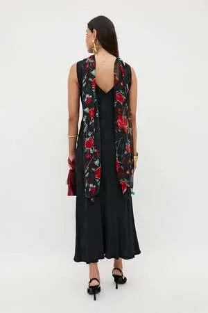 Rixo Sandrine Poppy Jacquard V-neck Midi Dress