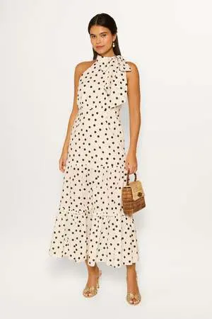 Rixo Eleanor Bohemia Spot Ivory Regular