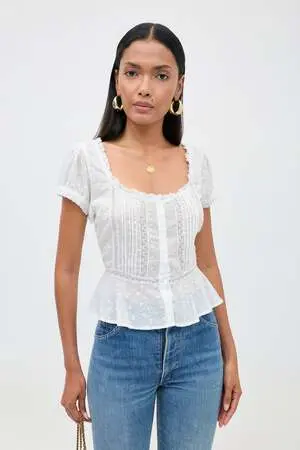 Rixo Sandi Top - White