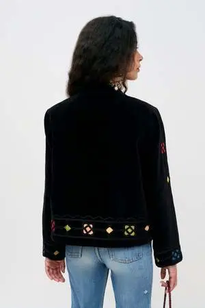 Rixo Viktoria Serino Applique Jacket