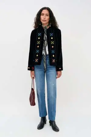 Rixo Viktoria Serino Applique Jacket