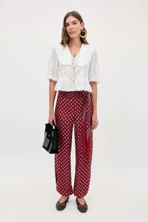 Rixo Ellery Puff-sleeve Top - White