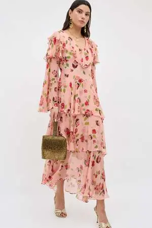 Rixo Loralyn Kimmie Floral Regular - Pink