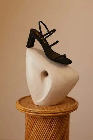 Rixo Ciervo Leather Strappy Sandals - Black