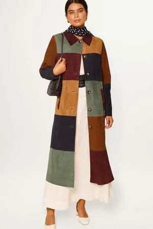 Rixo Milly Patchwork Tan Regular - Brown