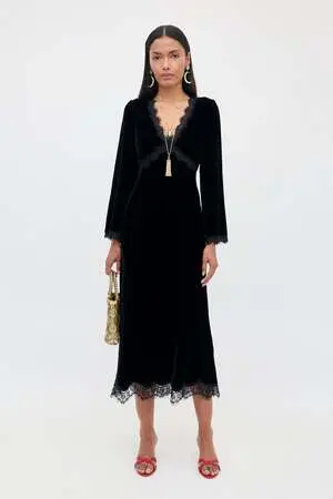 Rixo Alessi Regular Dress - Black