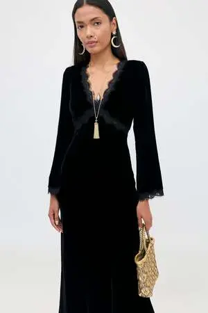 Rixo Alessi Regular Dress - Black