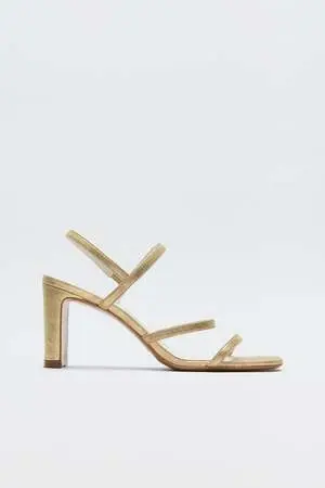 Rixo Ciervo Leather Sandals Regular - Gold