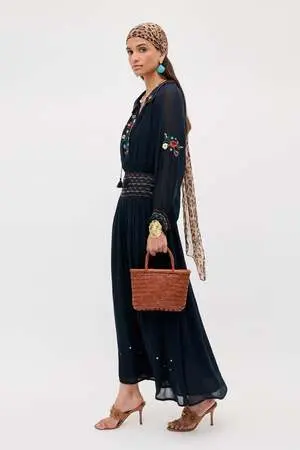 Rixo Emilio Petunia Embroidered Dress