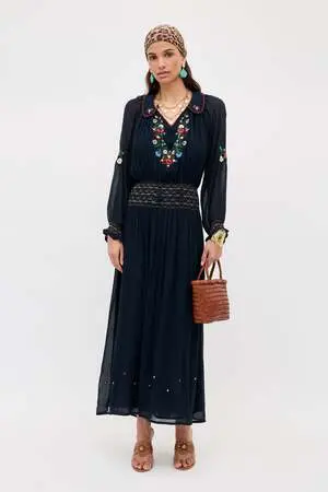 Rixo Emilio Petunia Embroidered Dress