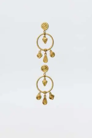 Rixo Thome Drop Earrings Regular - Gold