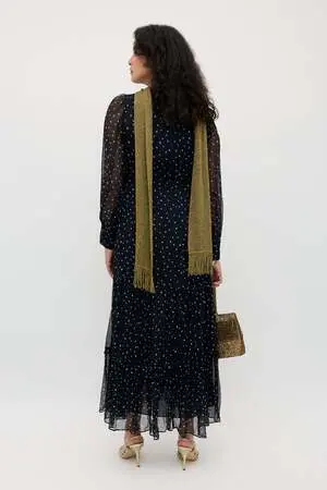 Rixo Elsie Starry Night Viscose Midi Dress