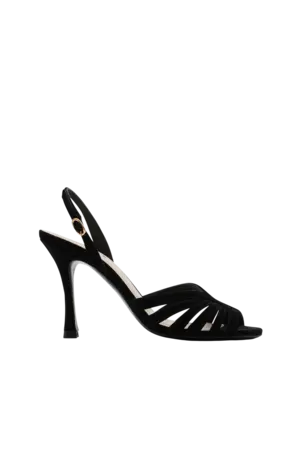Rixo Mavi Leather Sandals - Black