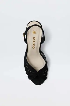 Rixo Mavi Leather Sandals - Black