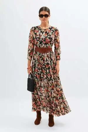 Rixo Kristen Primrose Floral Deep Navy Regular