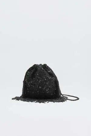 Rixo Orla Embellished Bag - Black