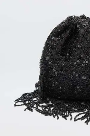 Rixo Orla Embellished Bag - Black