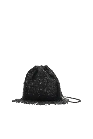 Rixo Orla Embellished Bag - Black
