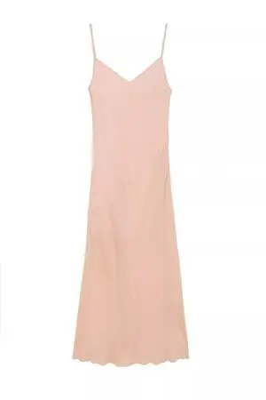 Rixo Midi Slip Shell Slip Dress Petite - Beige