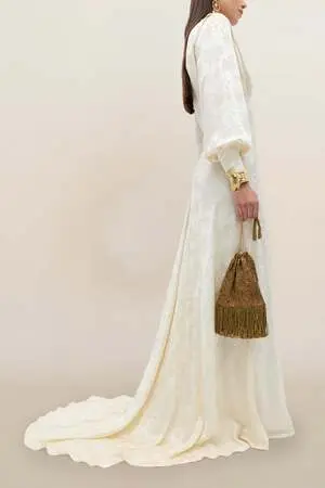 Rixo Clementine Daisy Jacquard Gown