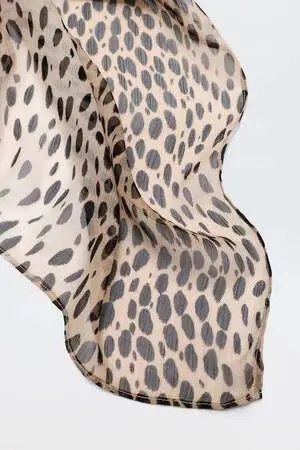 Rixo Julien Scarf Antelope Spot Black No Value Regular