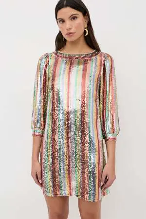 Rixo Laurie Dixie Stripe Embellishment Regular - Multi