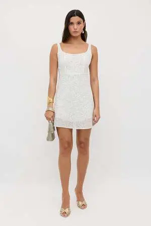 Rixo Ronan Squiggle Sequin Sequin Mini Dress Regular