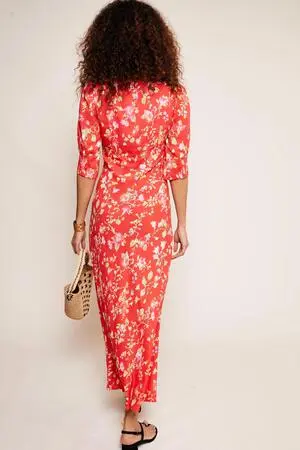 Rixo Alida Waterblossom Midi Dress