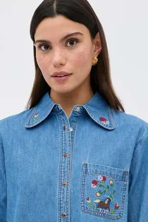 Rixo Edaline Sadie Embroidery Shirt