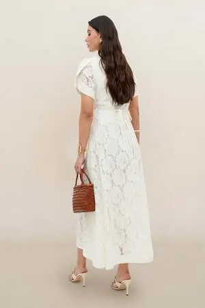 Rixo Novara Midi Dress - Ivory