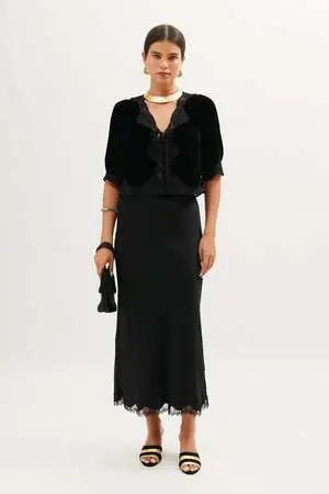 Rixo Ursula Velvet Midi Top Regular