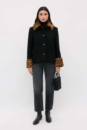 Rixo Leopard Print Jacket
