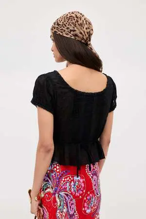 Rixo Sandi Regular Top - Black