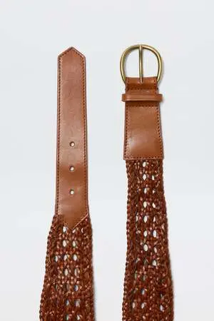 Rixo Roxella Leather Waist Belt