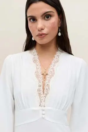 Rixo Emory Lace Gown - Ivory
